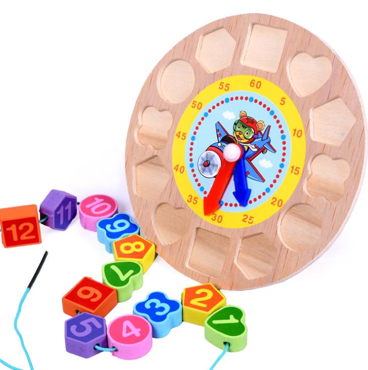 Wooden threaded digital clock | Wall Clock Manufacturers